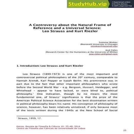 A Controversy About The Natural Frame Of Reference And A Universal ...