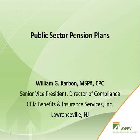 Public Sector Pension Plans | PPTX