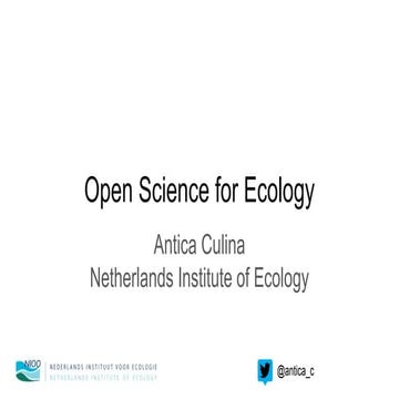 OSFair2017 Workshop | Open Science for Ecology | PPT