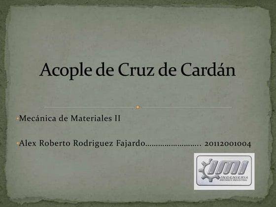 32. consejo cardan montaje y desmontaje | PPT