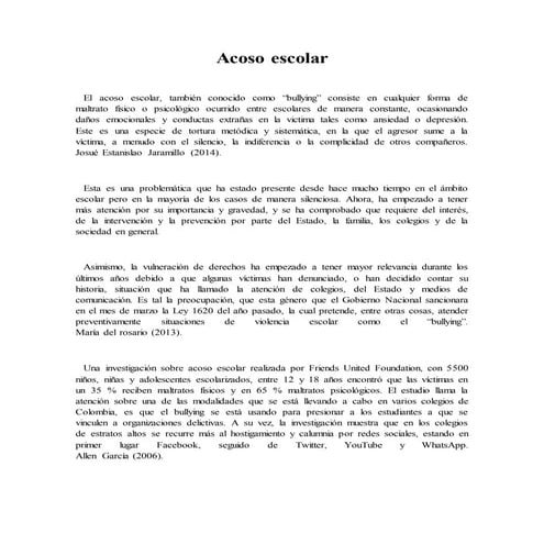 Acoso escolar | PDF