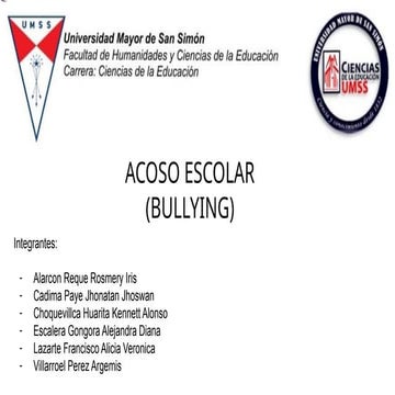 El bullying o acoso escolar | PPTX