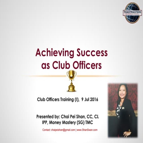 Achieving Success as Club Officers | PPT