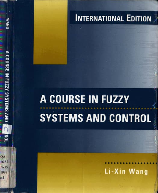 A Course in Fuzzy Systems and Control Matlab Chapter six and seven | DOCX