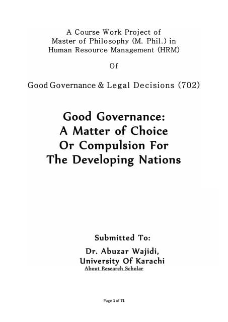 Good governance | PPTX