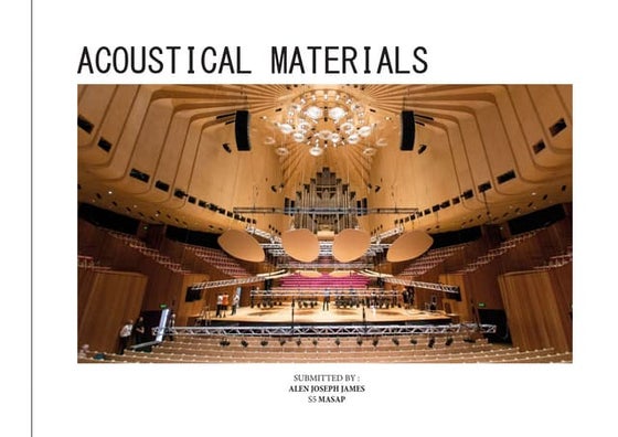 Acoustical materials | PPTX
