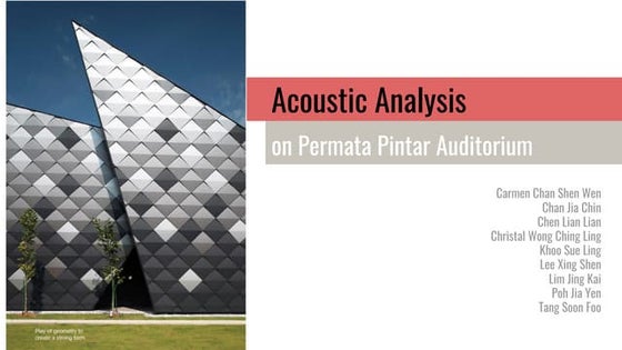 Auditorium ACOUSTICS | PPTX