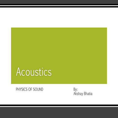 Acoustics_architecture_corporate interiors | PPT