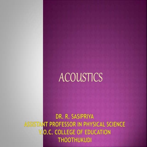 Acoustics | PPT
