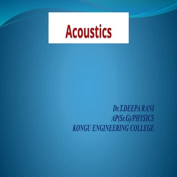 Acoustics | PPTX