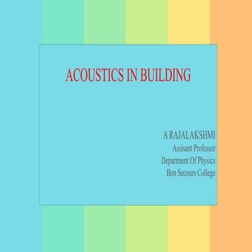 Acoustics in buildings | PPT