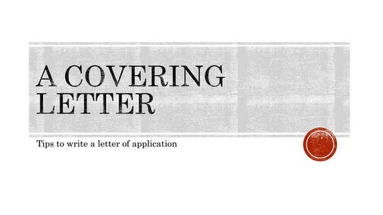 Speculative application letter | PDF