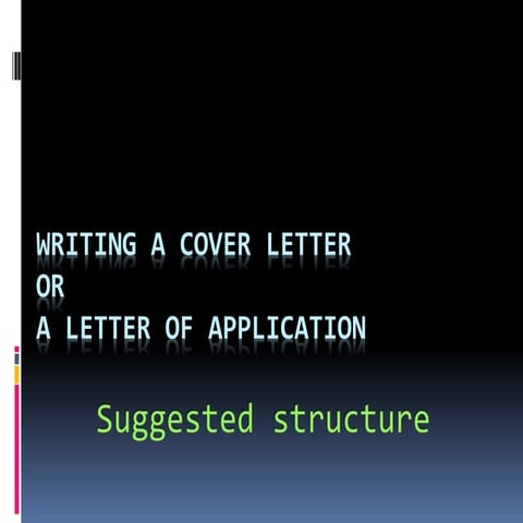 Cover letter with animations | PPTX