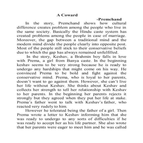 A coward | DOCX