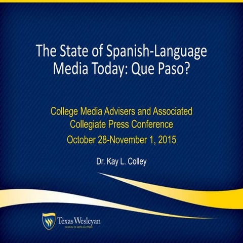 Use of Spanish in Social Media | PPTX