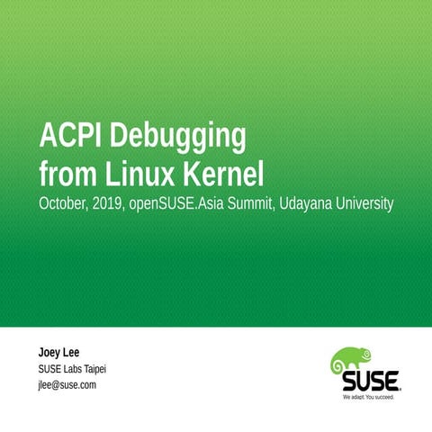 Acpi Debugging From Linux Kernel Pdf Operating Systems Computer Software And Applications