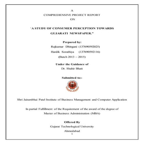 cp project on newspaper | PDF