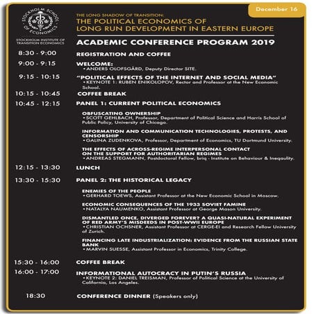 Academic Conference Program 2019 | PDF