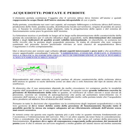 Acquedotti portate e perdite | PDF