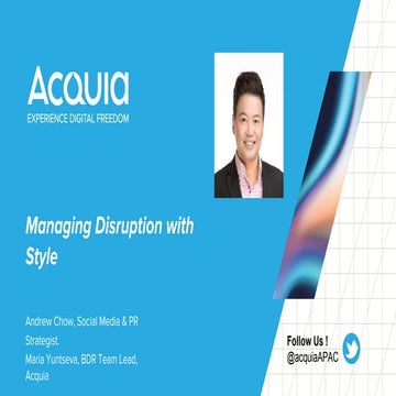 Managing Disruption with Style | PPT
