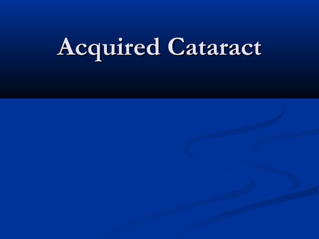 Congenital defects of the lens | PPT