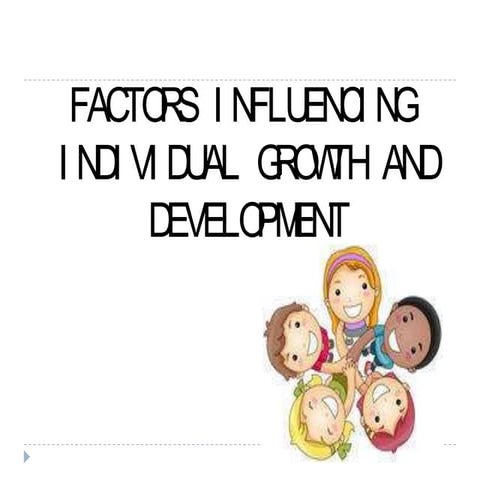 Factors Affecting Individual Growth and Development: Health, Inborn ...