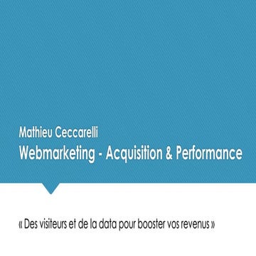 Mathieu Ceccarelli presentations