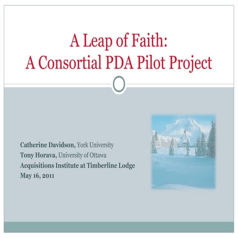 Acquisitions institute 2011 ocul pda project | PPT