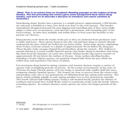 Ac reading table completion | PDF