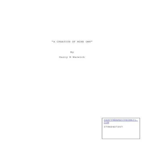 A creation of mine own | DOCX