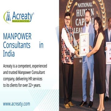 Manpower Consultants in India | HR Solutions company - Acreaty | PPTX
