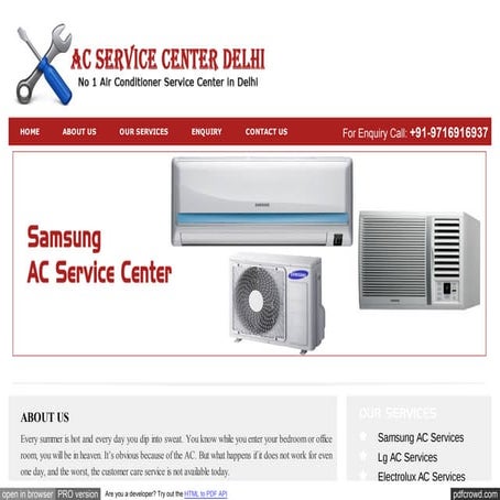 AC Repair, AC Installation, AC AMC, AC Repair Service | PDF
