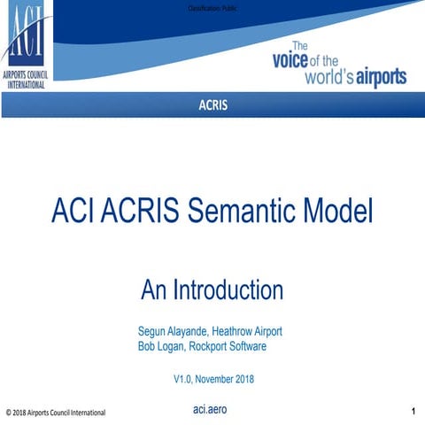 ACI ACRIS Semantic Model An Introduction v1.6 | PPTX