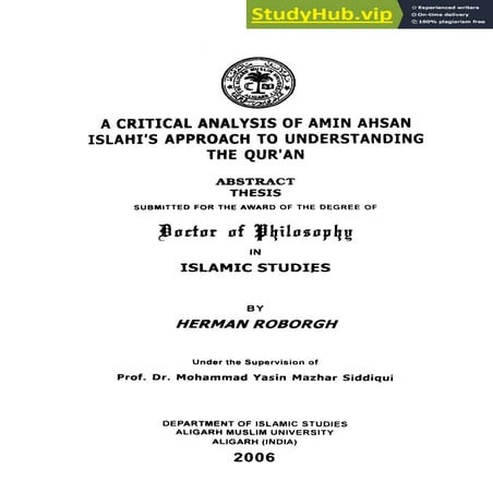 A Critical Analysis of Amin Ahsan Islahi s Quran Commentary.pdf