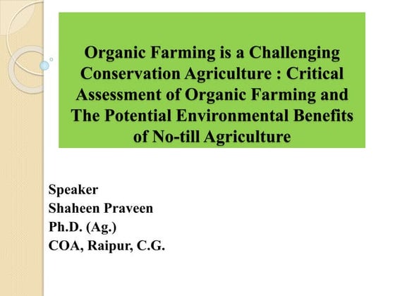 Organic farming Powerpoint presentation | PPT