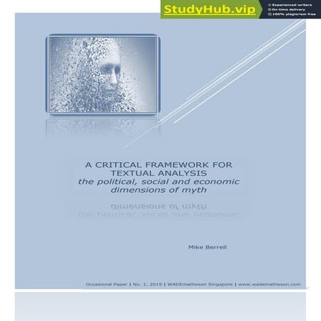 A CRITICAL FRAMEWORK FOR TEXTUAL ANALYSIS | PDF