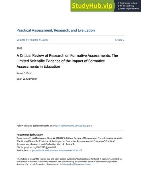 Journal Assessment | PDF | Educational Assessment | Education