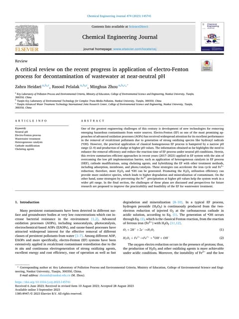 Advanced oxidation processes | PPTX