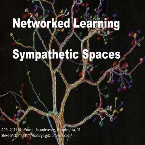 Networked Learning and Sympathetic Spaces in Libraries | PPT