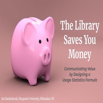 ACRL 2025 Lightning Talk: The Library Saves You Money | PDF