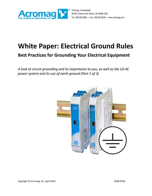 Electrical grounding and earthing systems | PPT