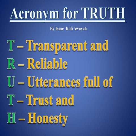 Acronym for Truth | PPT
