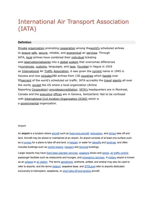 Airport Layout | PPTX