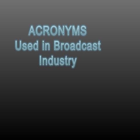 Acronyms | PPT