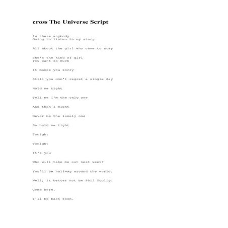 Across the-universe-script | DOC