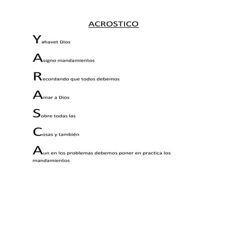 Acrostico | DOCX