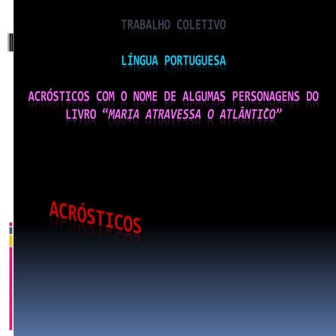 Acrostico | PPTX