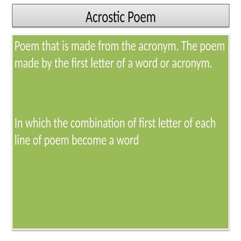 Acrostic Poem from your own lovely name.pptx