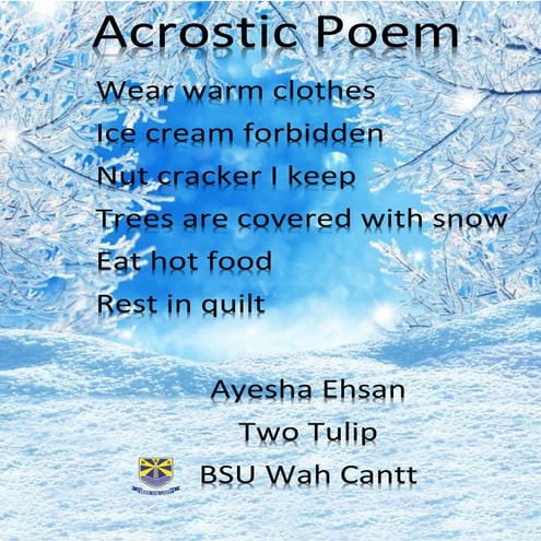 Acrostic poem bss | PDF