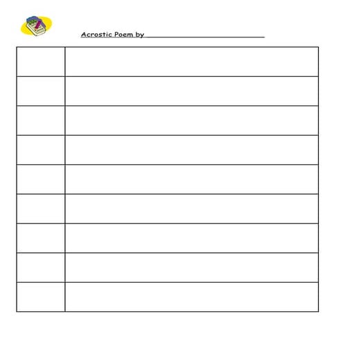 Acrostic poem by | DOC